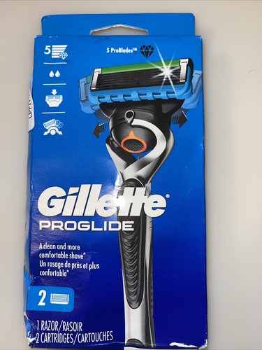 GILLETTE ProGlide Men's, 1 Handle and 2 Refills Cartridges. New ...