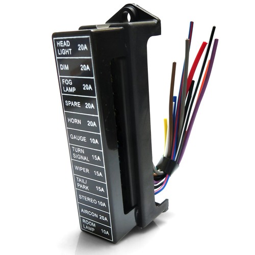 Universal 12 ATC ATO Fuse Block Wiring Harness truck street hot rod ...