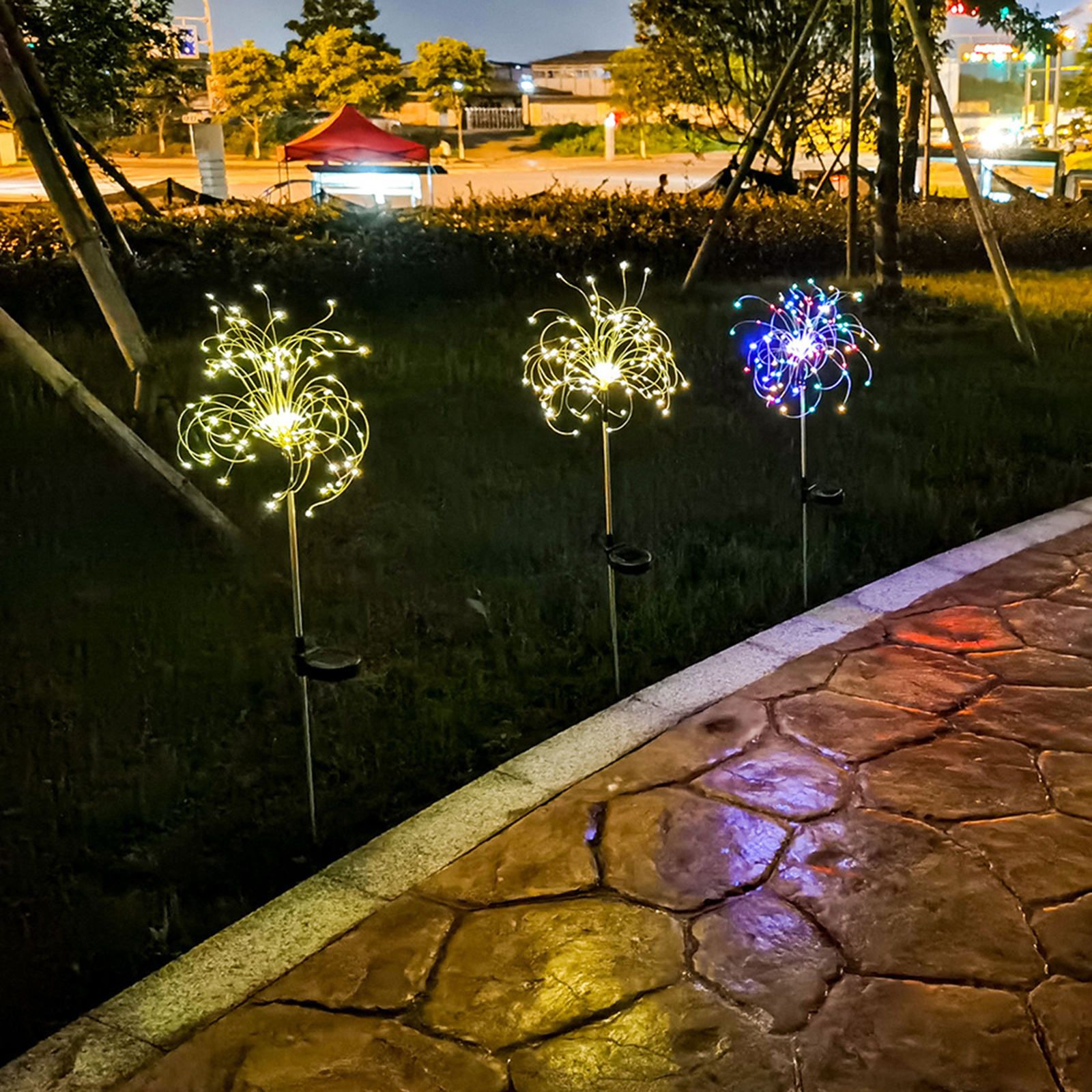 Solar Power LED Light Dandelion Outdoor Garden Wedding Party Decor ...