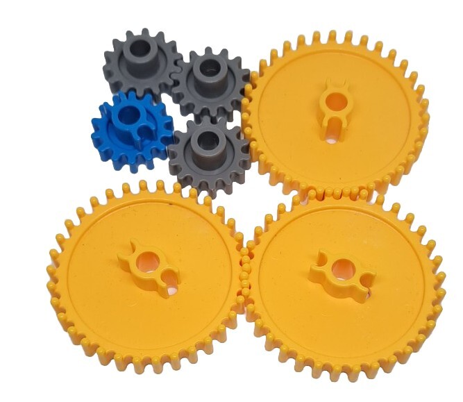 K'NEX Gear Lot Gray Blue Yellow 7x Replacement Pieces Parts | eBay