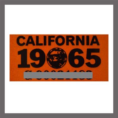 1965 California YOM DMV Car Truck Trailer License Plate Sticker / Tag ...