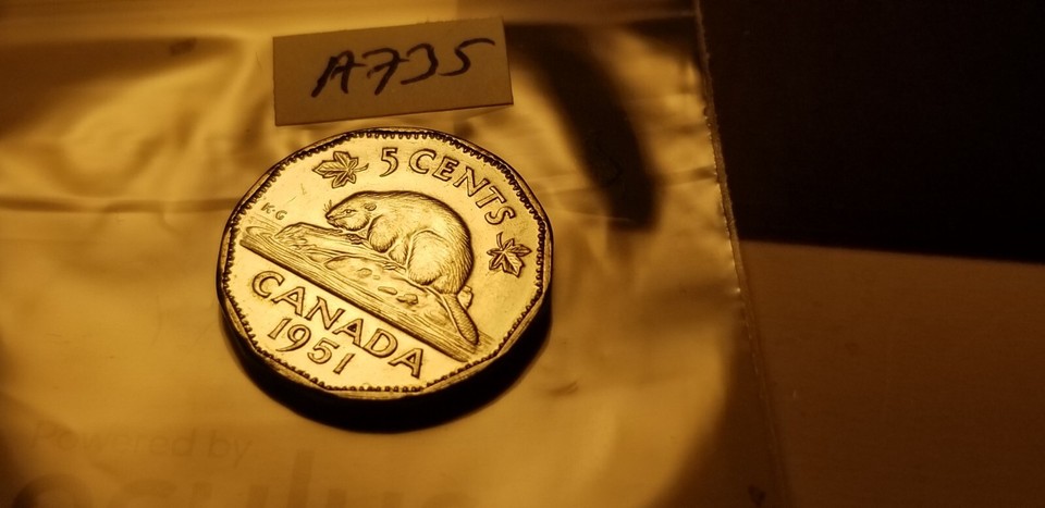 Canada 1951 Beaver High Grade 5 Cent Coin Nickel Idy29. | eBay