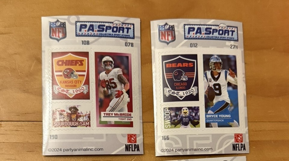 P.A. SPORT NFL 2025 SERIES 3 COLLECTIBLE SPORT STAMPS - PICK YOUR ...