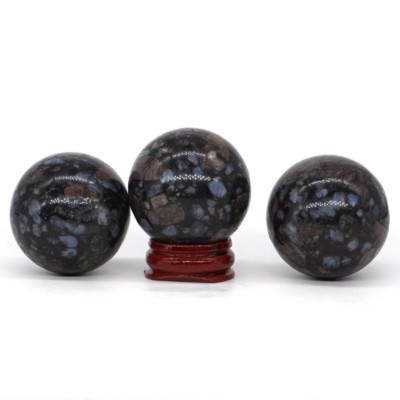 40MM Natural Texas Llanite Blue Opal Crystal Reiki Healing Sphere Ball ...