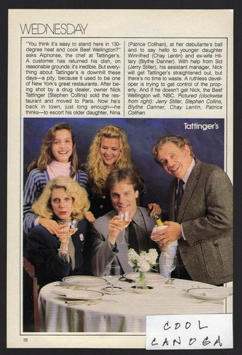 1988 TV DEBUT ARTICLE ~ TATTINGER'S CHAY LENTIN PATRICE COLIHAN STEPHEN ...