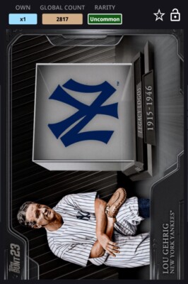 Topps Bunt Digital LOU GEHRIG Award - Legacy Logos 23 | eBay
