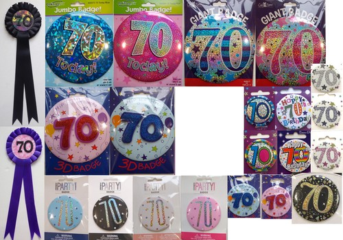 70th birthday badges and rosettes | eBay UK