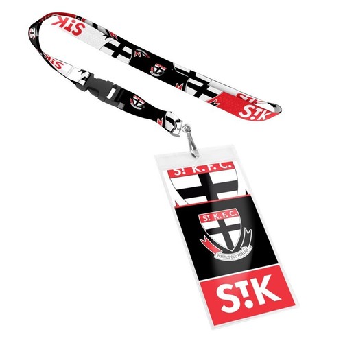 AFL Lanyard & Clear Card Holder - St Kilda Saints - Key Chain | eBay ...