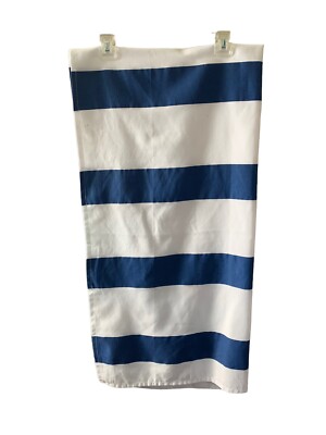 Room Essentials Rugby Stripe Shower Curtain Blue White Coastal Nautical ...