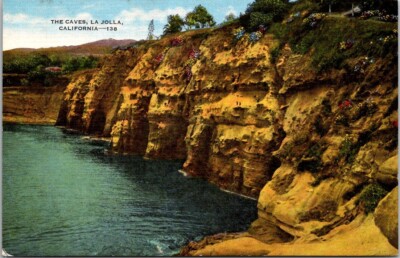 La Jolla CA Caves Jewel Of Pacific Mountain Surf Sandy Beaches Vintage Postcard | eBay