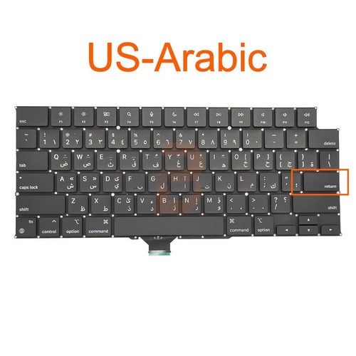 New For Macbook Pro M1 Max 14" 16" A2442 A2485 Arabic Keyboard Small ...