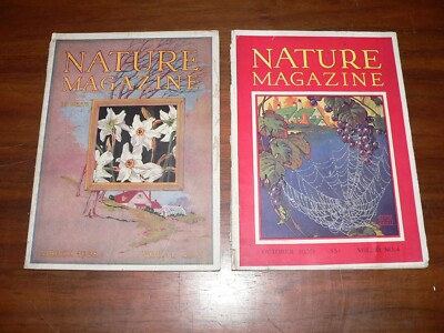 Lot of 2 Issues of NATURE MAGAZINE by American Nature Association 1928 ...