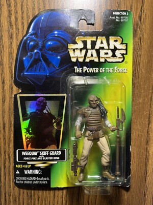 STAR WARS WEEQUAY SKIFF GUARD W/ BLASTER RIFLE POWER OF THE FORCE ...