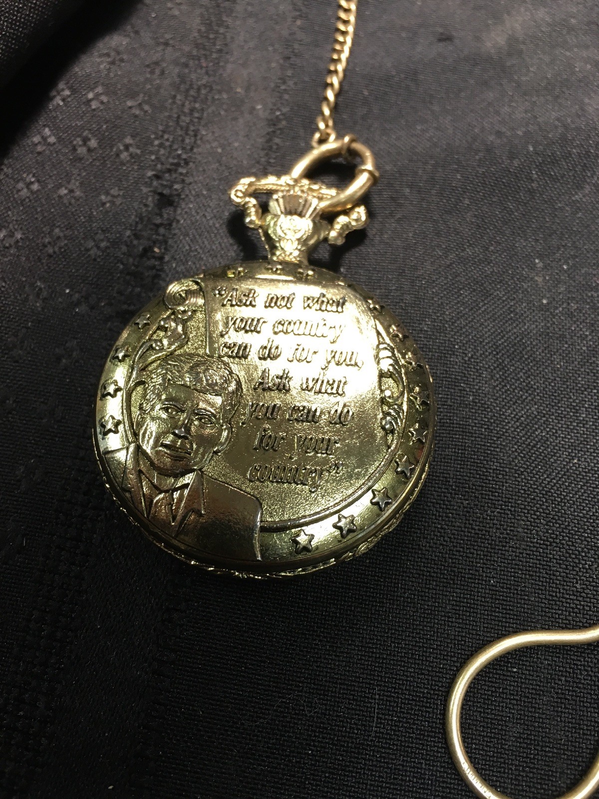 John F. Kennedy 25th Anniversary Elegance Antimagnetic Pocket Watch ...