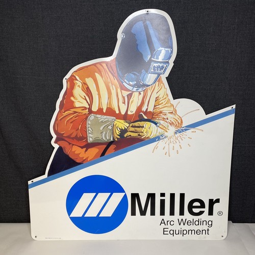 Vintage Miller Arc Welding Equipment Advertising Sign Metal Rare 35x32 ...