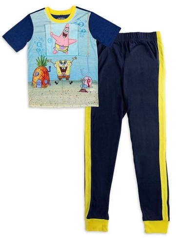 Kids SpongeBob SquarePants Pajamas Set Pants T Shirt Boys 4 5 6 7 8 NWT ...