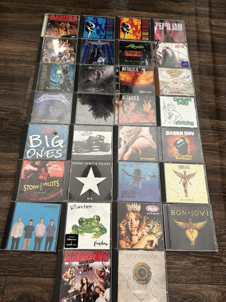 Lot Of 30 CDs Metal Rock Grunge Megadeth Pantera Iron Maiden Jackyl ...