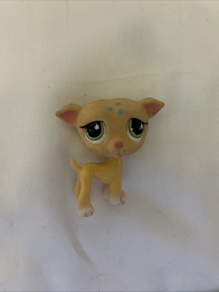 Littlest Pet Shop Greyhound Whippet Dog LPS #875 Puppy Pet Green ...