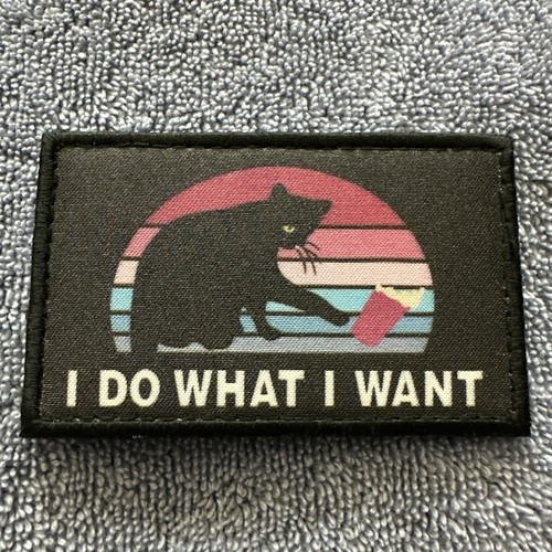 BLACK CAT/ I DO WHAT I WANT American Hook & Loop Morale Patch | eBay
