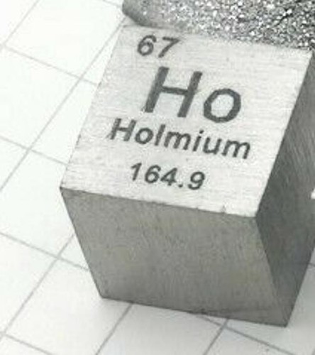 1 Piece 99.9% Pure Ho Holmium 10mm Cube Carved Periodic Table 8.88g # ...