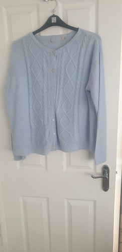 ewm light blue button up cardigan size xl 22-24 | eBay UK