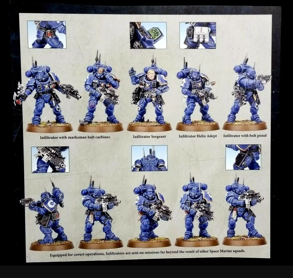 Warhammer 40k Space Marine Infiltrators Helix Adept / Sergeant / Bolt ...