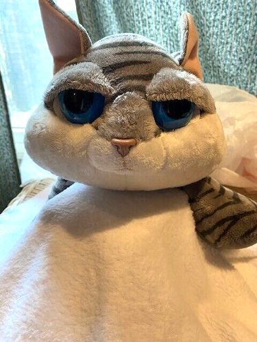 Russ Grey White Kitty Cat Plush Large Eyes Blue | eBay
