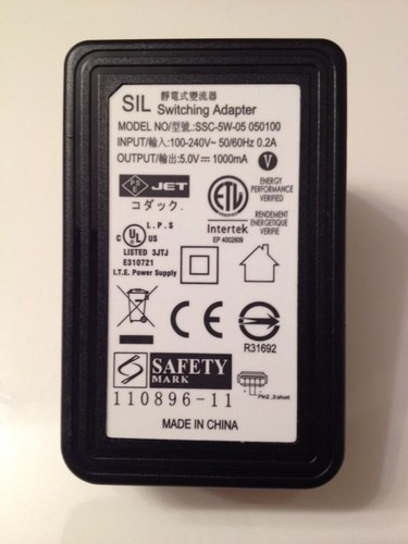 SI Switching Adapter 5.0V ==1000mA Model SSC-5W-05 050100 For Dell M02M ...