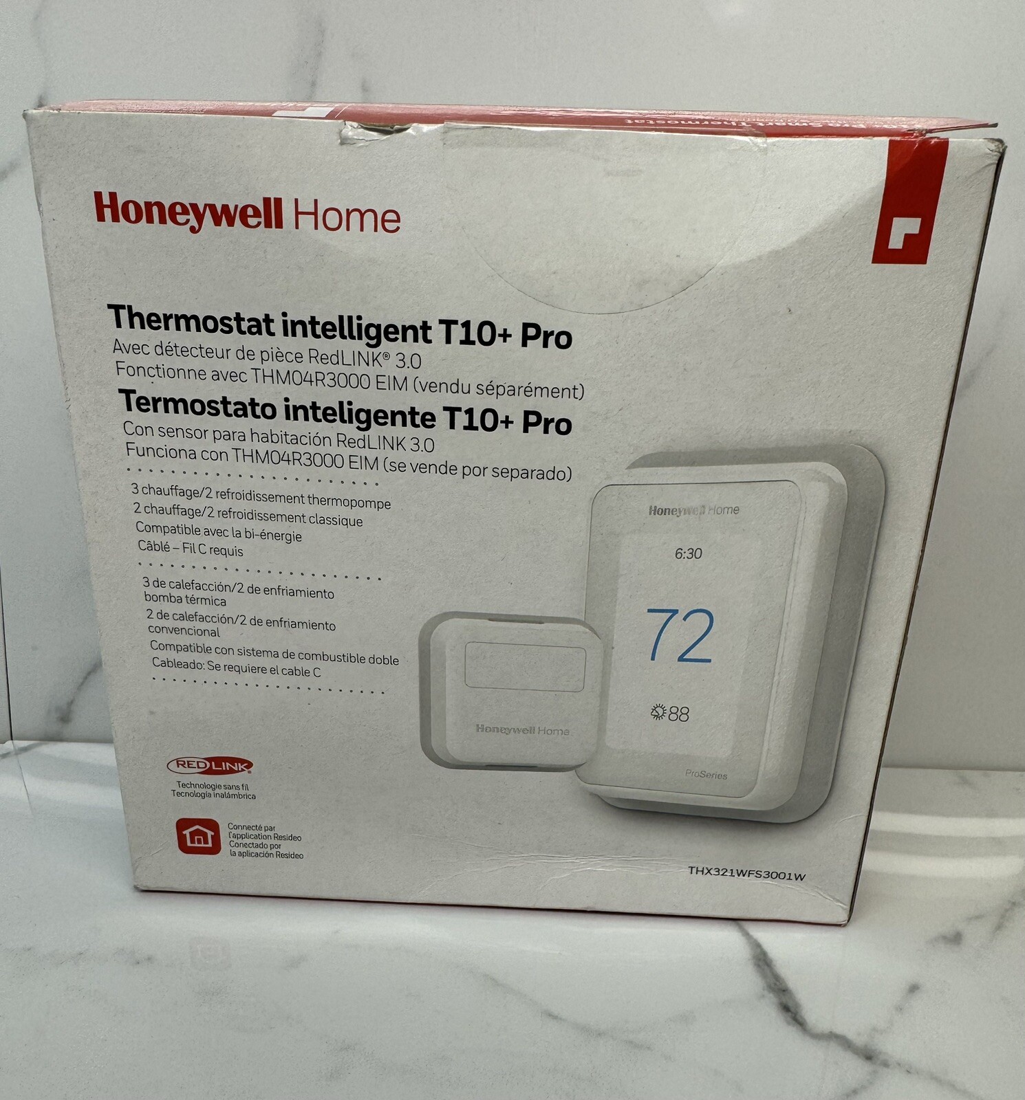 Honeywell THX321WFS3001W T10+ Pro Thermostat w/ RedLINK & Sensor Free ...
