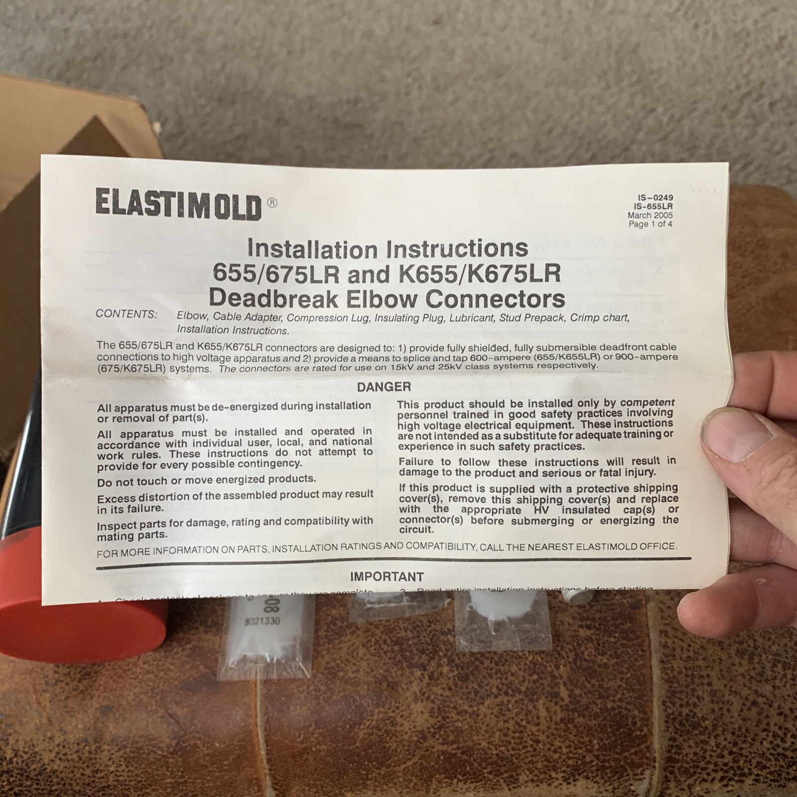 Elastimold K656blr 600 Amp Elbow With Test Point for sale online | eBay