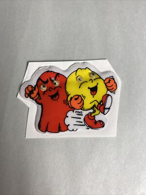 Pac-Man Vintage Puffy Puffer Sticker Moving Eyes | eBay