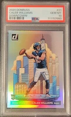 2024 Panini Donruss Caleb Williams DOWNTOWN! Insert Rookie Card #21 ...