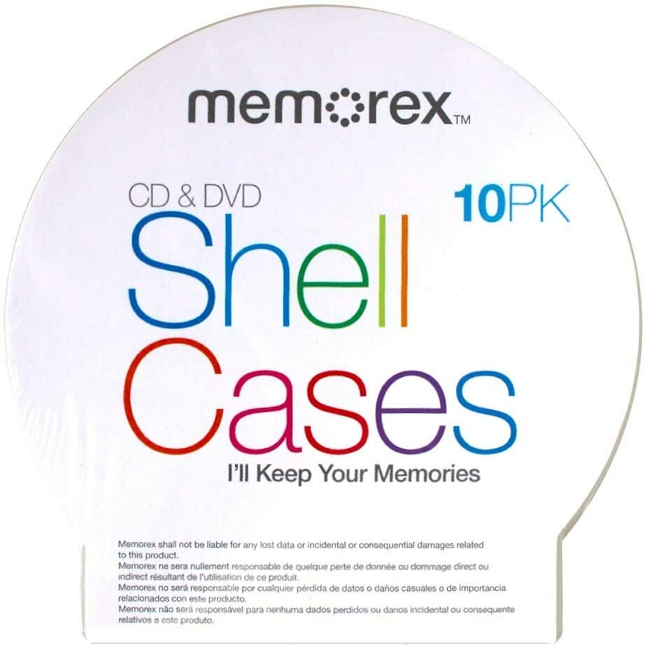 Memorex Clear Clam Shell CD DVD Poly Movie Plastic Case 10pk for sale ...