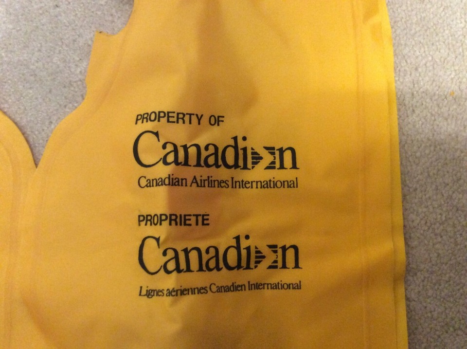 Canadian Airlines Aircraft Life Preserver Vest Eastern Aero Marine ...