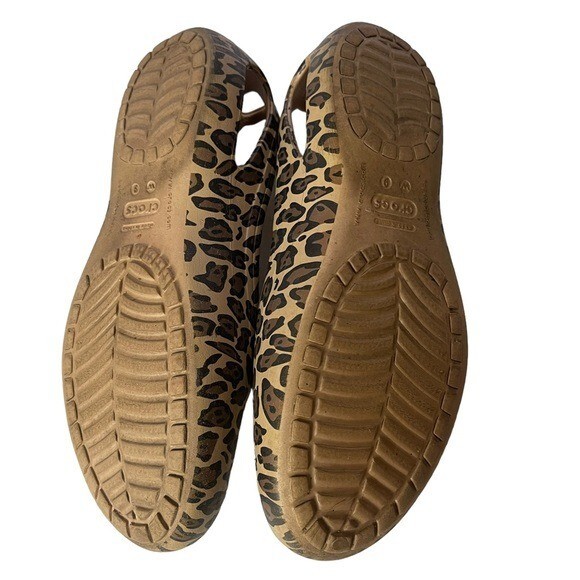 CROCS Kadee Women’s Leopard Print Ballet Flats Size 9… - Gem