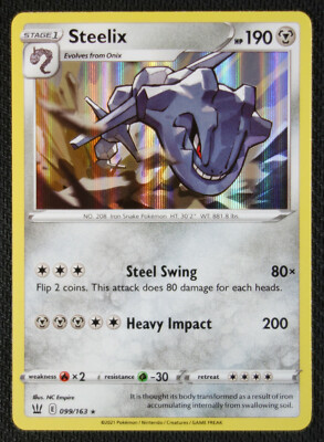 Pokemon Card Steelix 099/163 Holo Rare Battle Styles NM/M | eBay