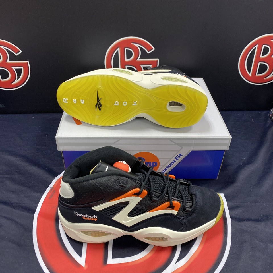Mens REEBOK QUESTION PUMP Black/Classic White/Chalk H06496 Iverson ...