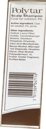 Polytar Scalp Shampoo Dandruff Itchiness Coal Tar 4%- 150ml X 3 Expiry ...