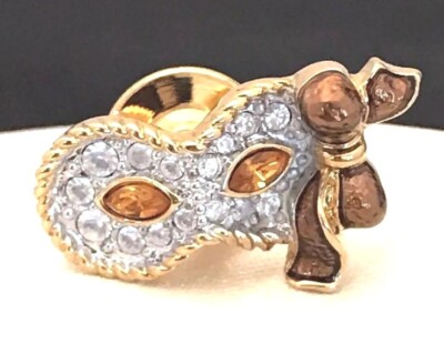 1999 Swarovski Renewal Collector Society SCS Pin Masquerade Mask Brooch ...