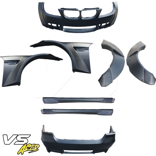 VSaero FRP TKYO Wide Body Body Kit 328i 335i E90 4dr for 3-Series BMW ...