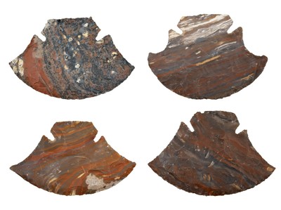 ** Ulu 5" x 3" AVG Flint Spearhead Chert Point Knife Blade Arrowhead ...