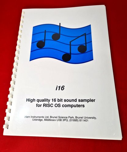 Manuel Pour I16 Échantillonneur Son 16 Bits Par Irlam Pour Acorn RISC ...