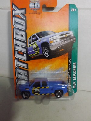 2012 Matchbox Blue Chevy Silverado Pickup Truck MBX Explorers 53/120 | eBay