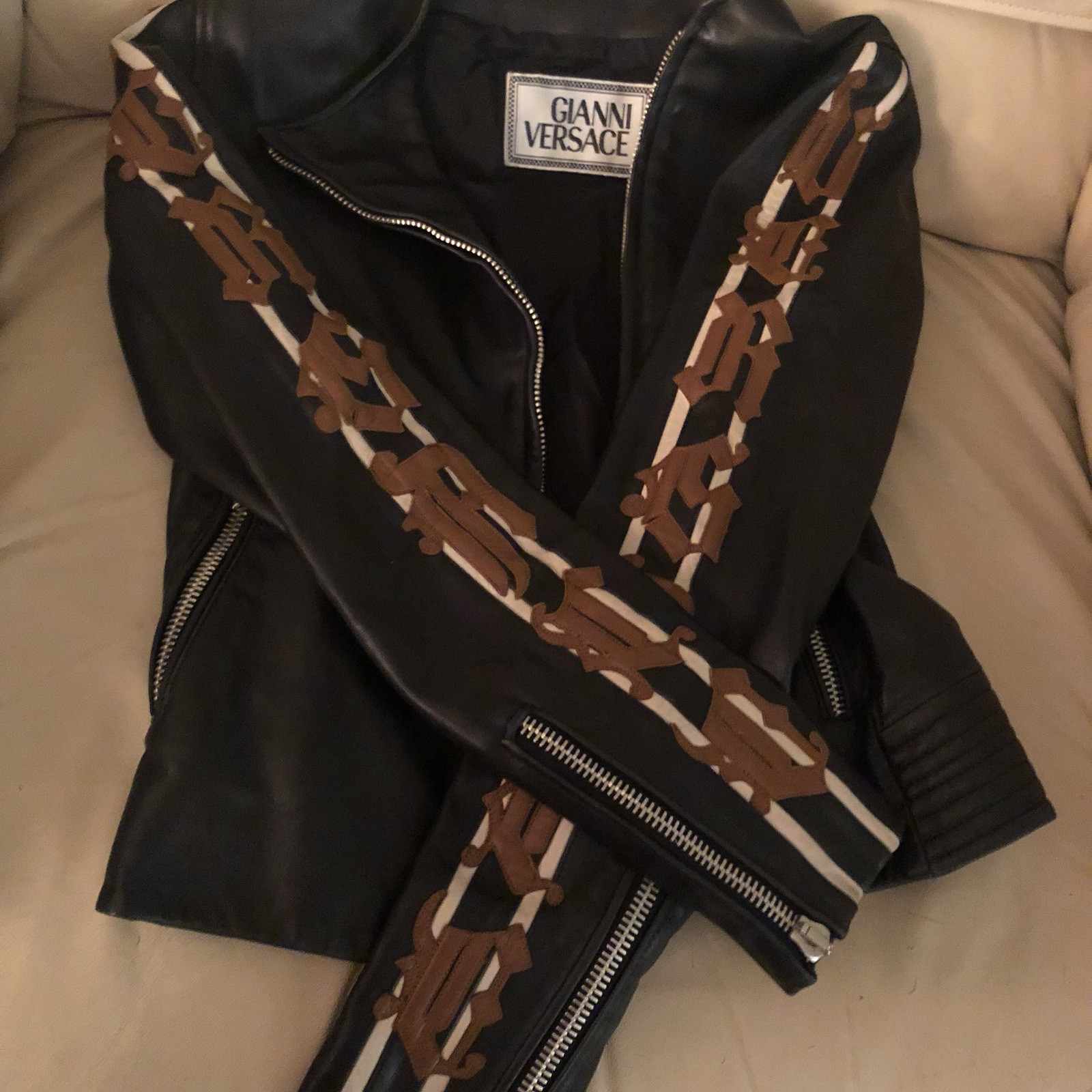 Vintage Versace Leather Jacket | eBay