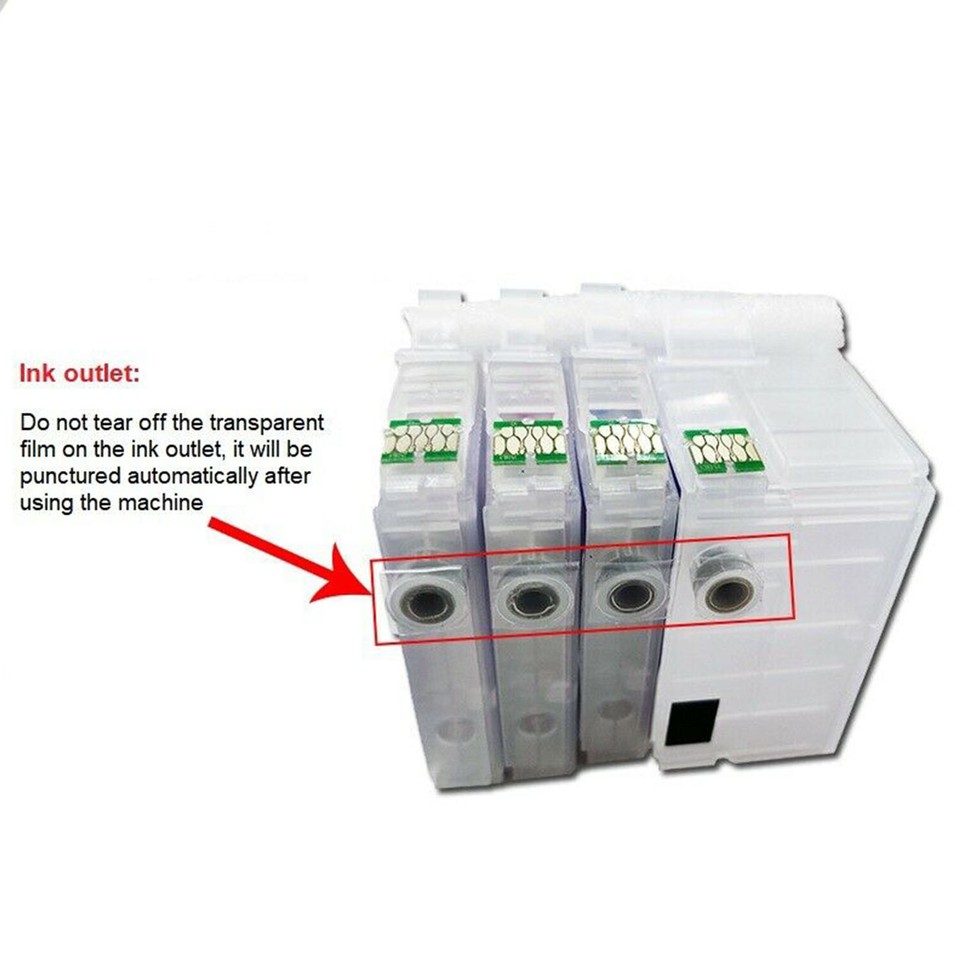 4Color Refillable ink cartridges For Epson WorkForce 7210 7710 7720 ...