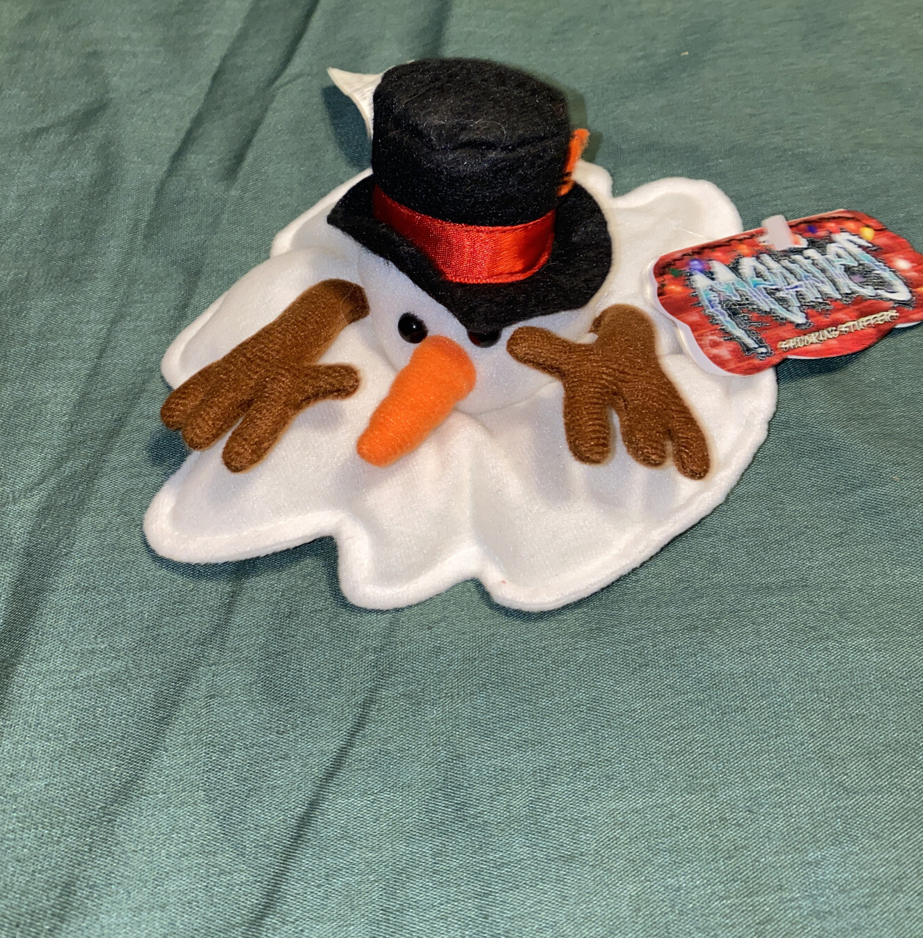 Idea Factory Meanies Shocking Stuffers Slushy Snowman Bean Bag Plush w ...