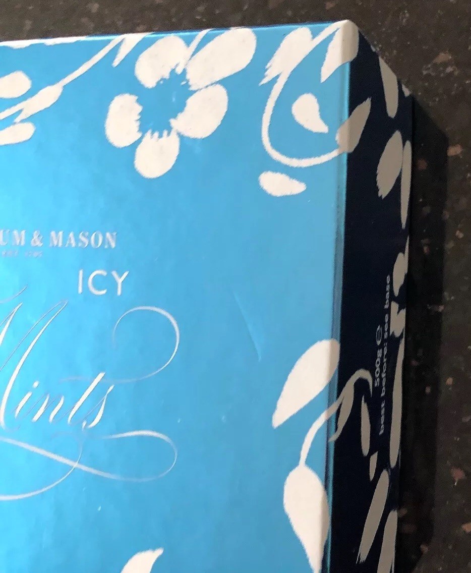 3 FORTNUM AND MASON BLUE 500g 125g ICY MINTS SQUARE EMPTY TRINKET STORAGE BOXES | eBay UK