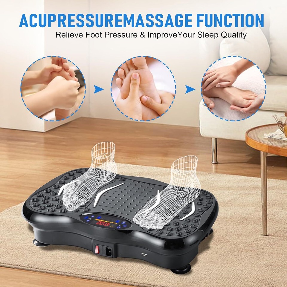 Power Vibration Plate Vibrating Machine Platform Exercise Body Shaker ...