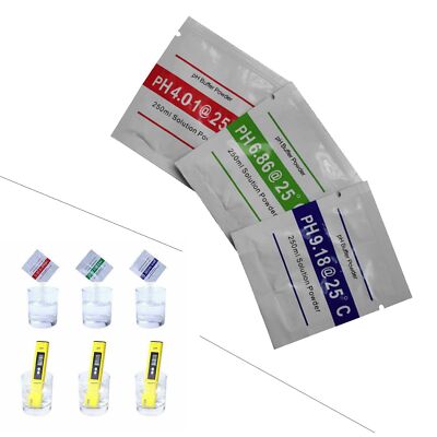 15 PC PH BUFFER SOLUTION POWDER PRECISE CALIBRATION - pH 4.01 / 6.86 ...