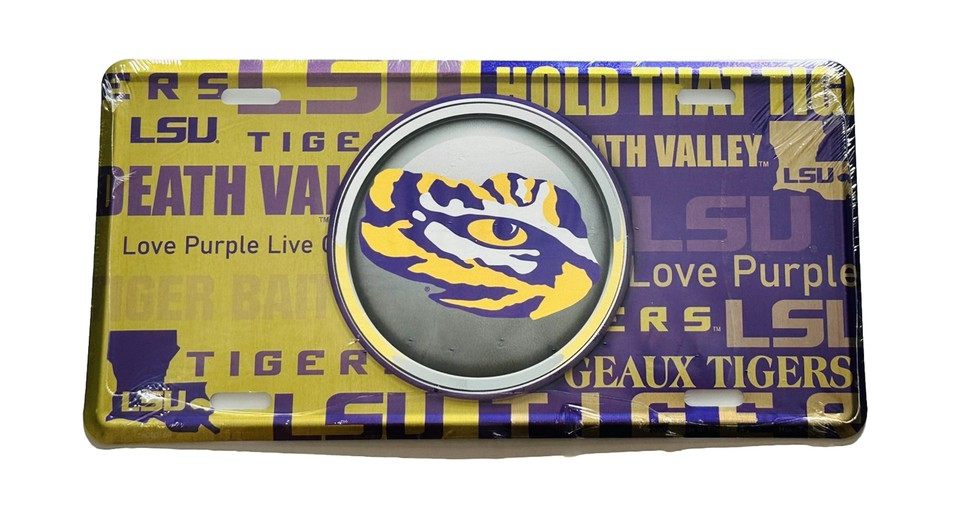 LSU TIGERS METAL ALUMINUM CAR TAG LICENSE PLATE LOGO AUTO CAR TRUCK | eBay